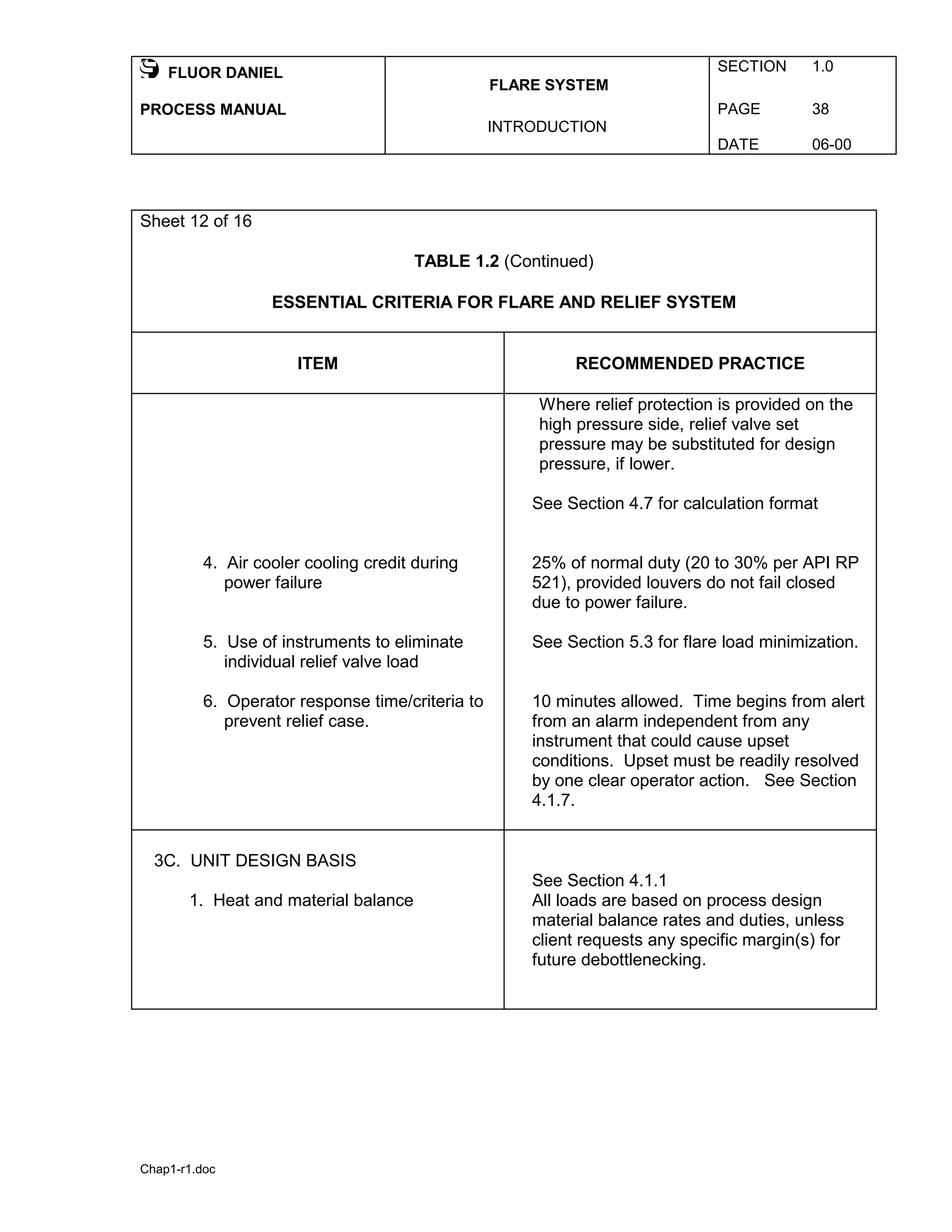 Flare System Process Design Manual - Flour Daniel | PDF