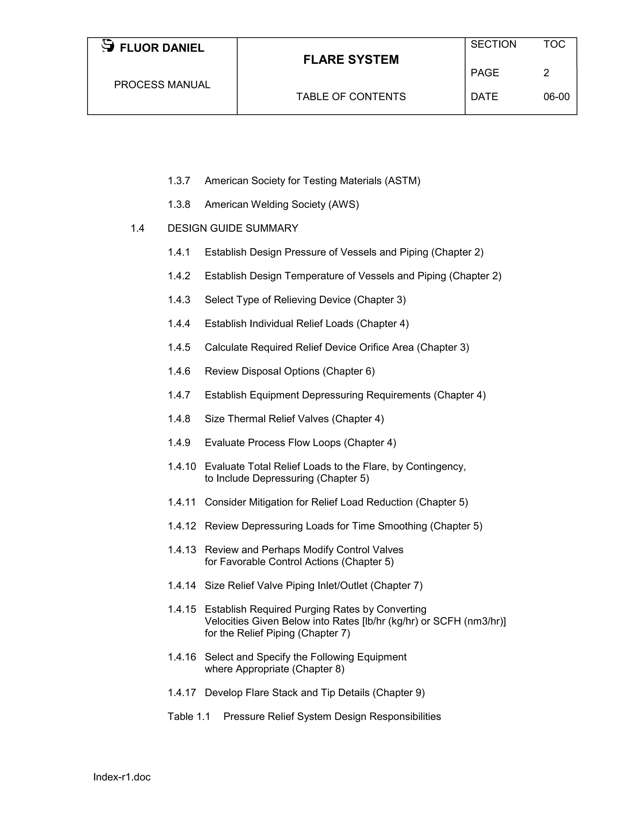 Flare System Process Design Manual - Flour Daniel | PDF