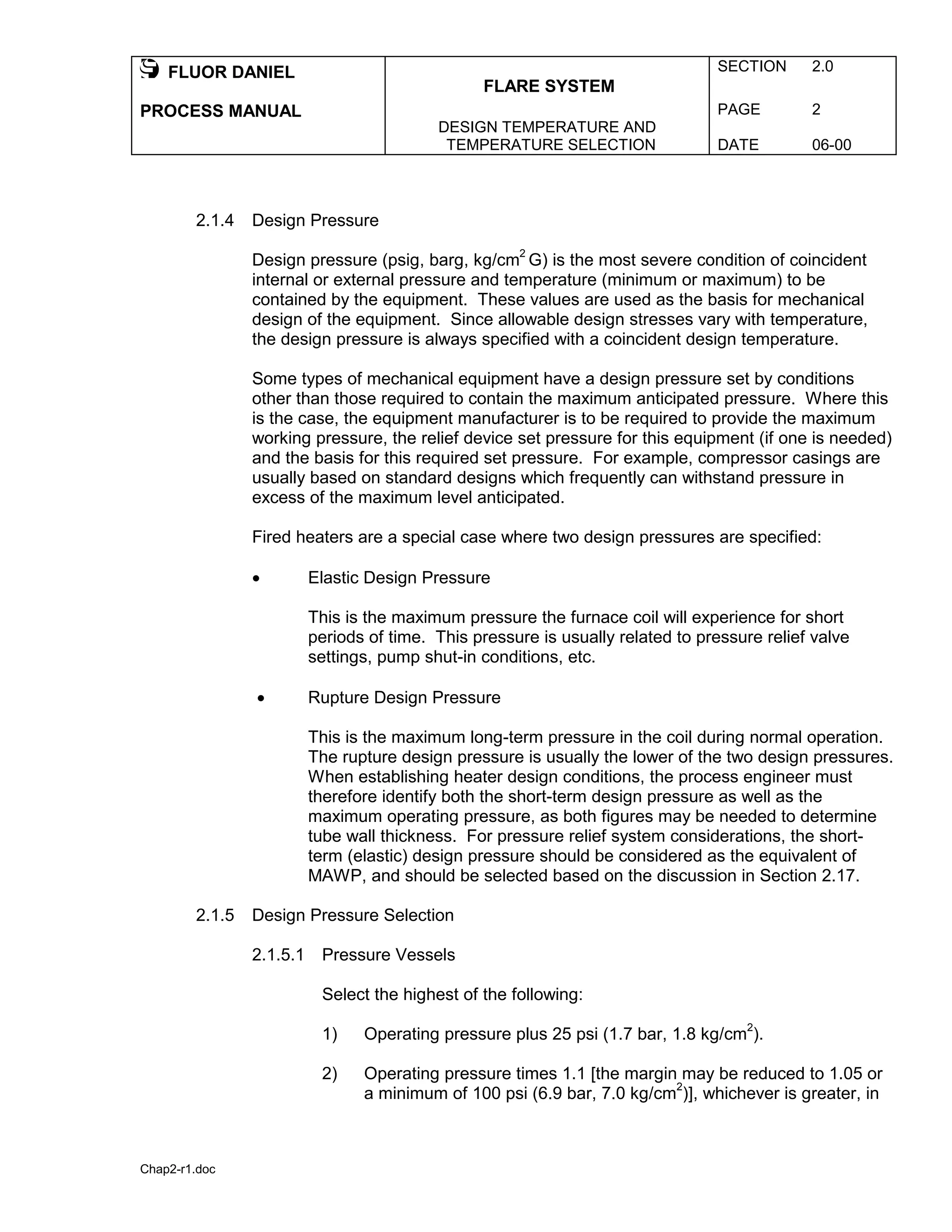 Flare System Process Design Manual - Flour Daniel | PDF