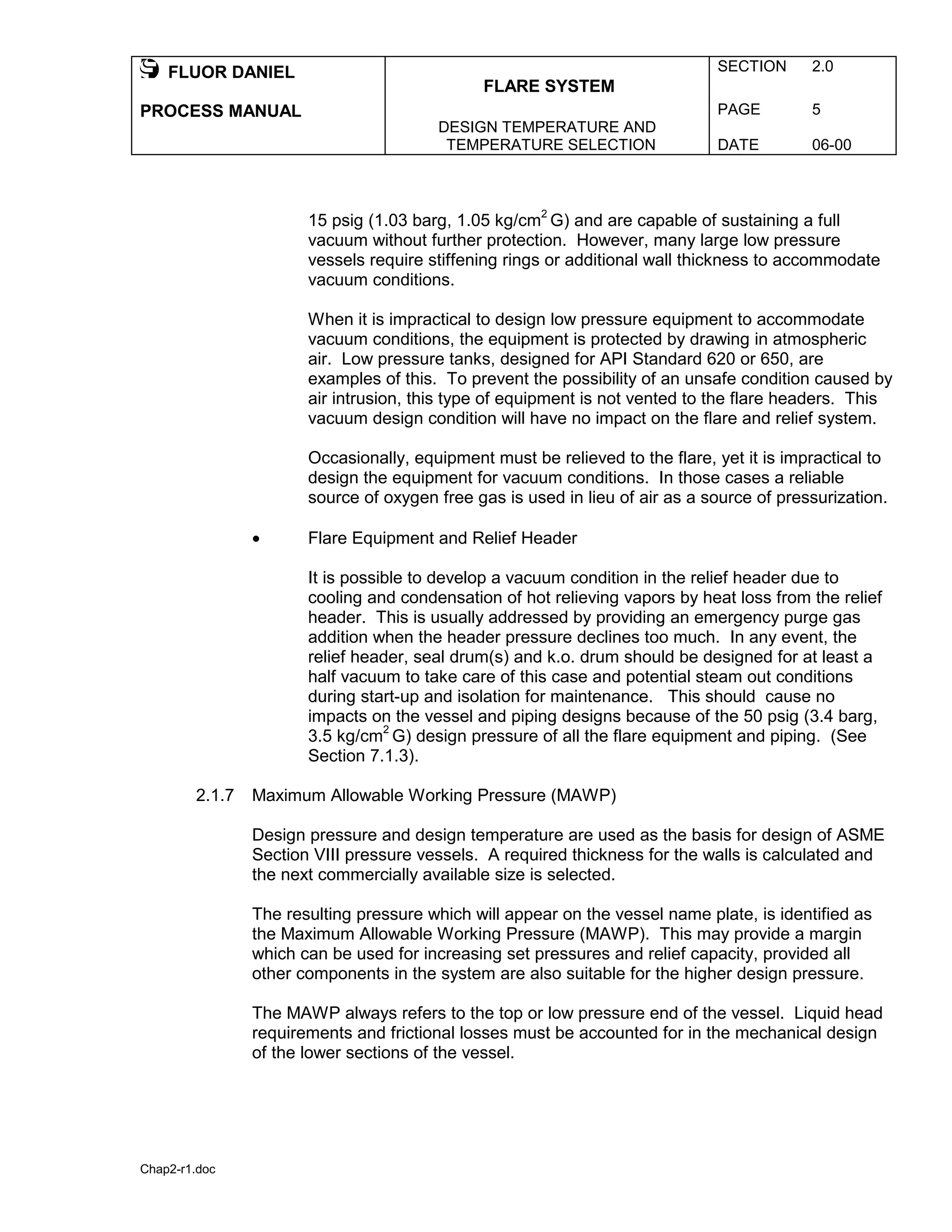 Flare System Process Design Manual - Flour Daniel | PDF