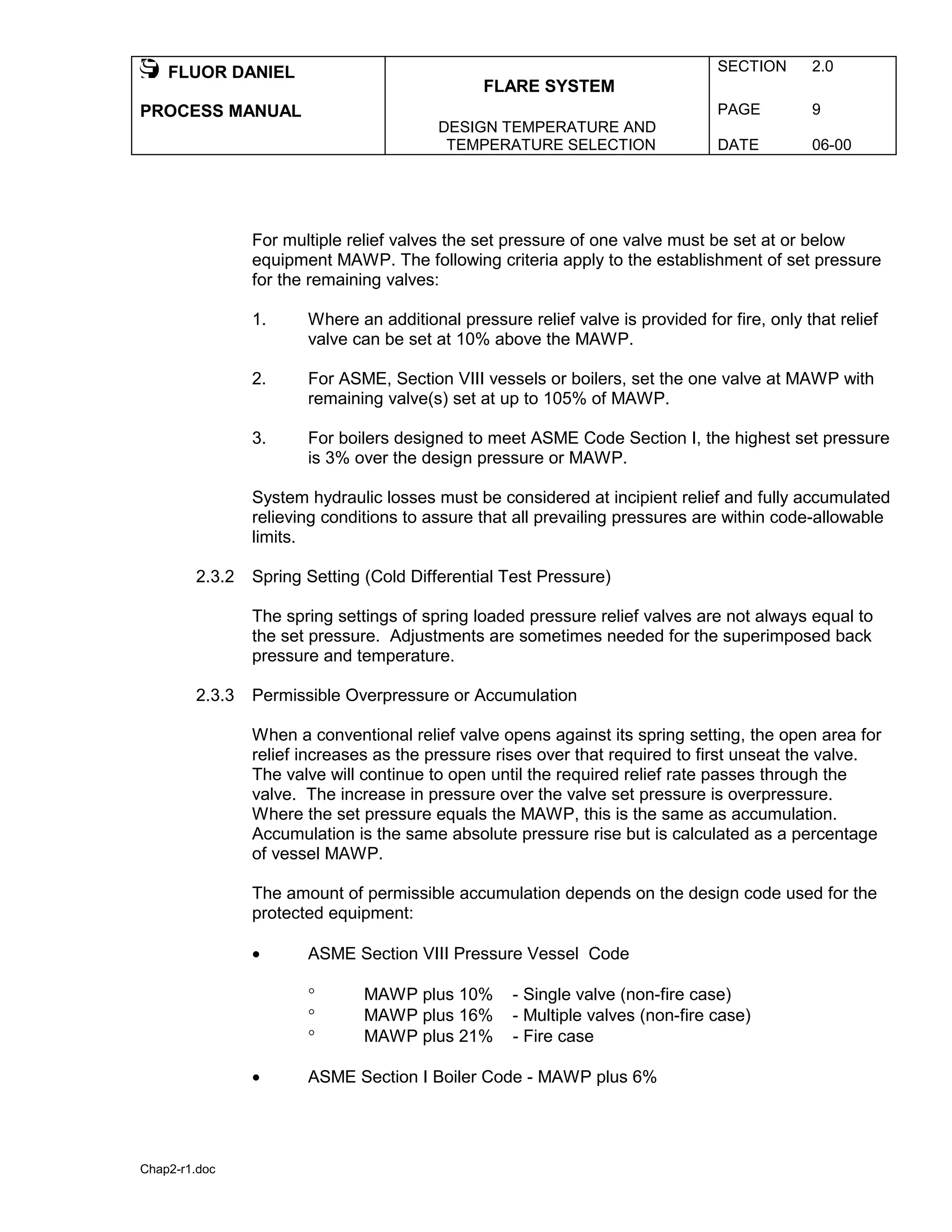 Flare System Process Design Manual - Flour Daniel | PDF