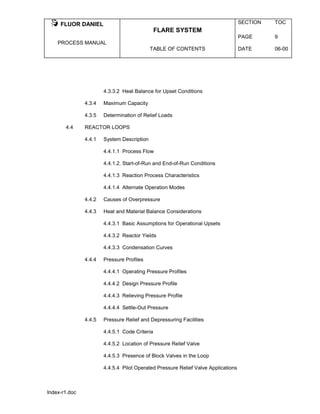 Flare System Process Design Manual - Flour Daniel | PDF