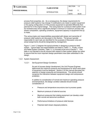 Flare System Process Design Manual - Flour Daniel | PDF