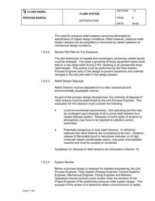 Flare System Process Design Manual - Flour Daniel | PDF