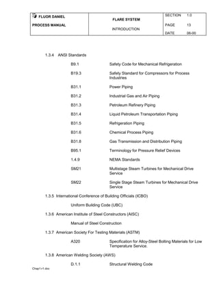 Flare System Process Design Manual - Flour Daniel | PDF