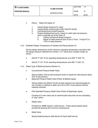 Flare System Process Design Manual - Flour Daniel | PDF