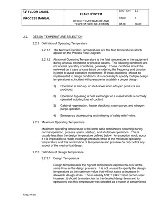 Flare System Process Design Manual - Flour Daniel | PDF