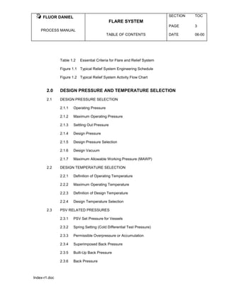 Flare System Process Design Manual - Flour Daniel | PDF