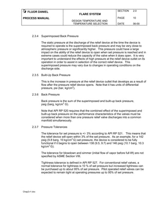 Flare System Process Design Manual - Flour Daniel | PDF