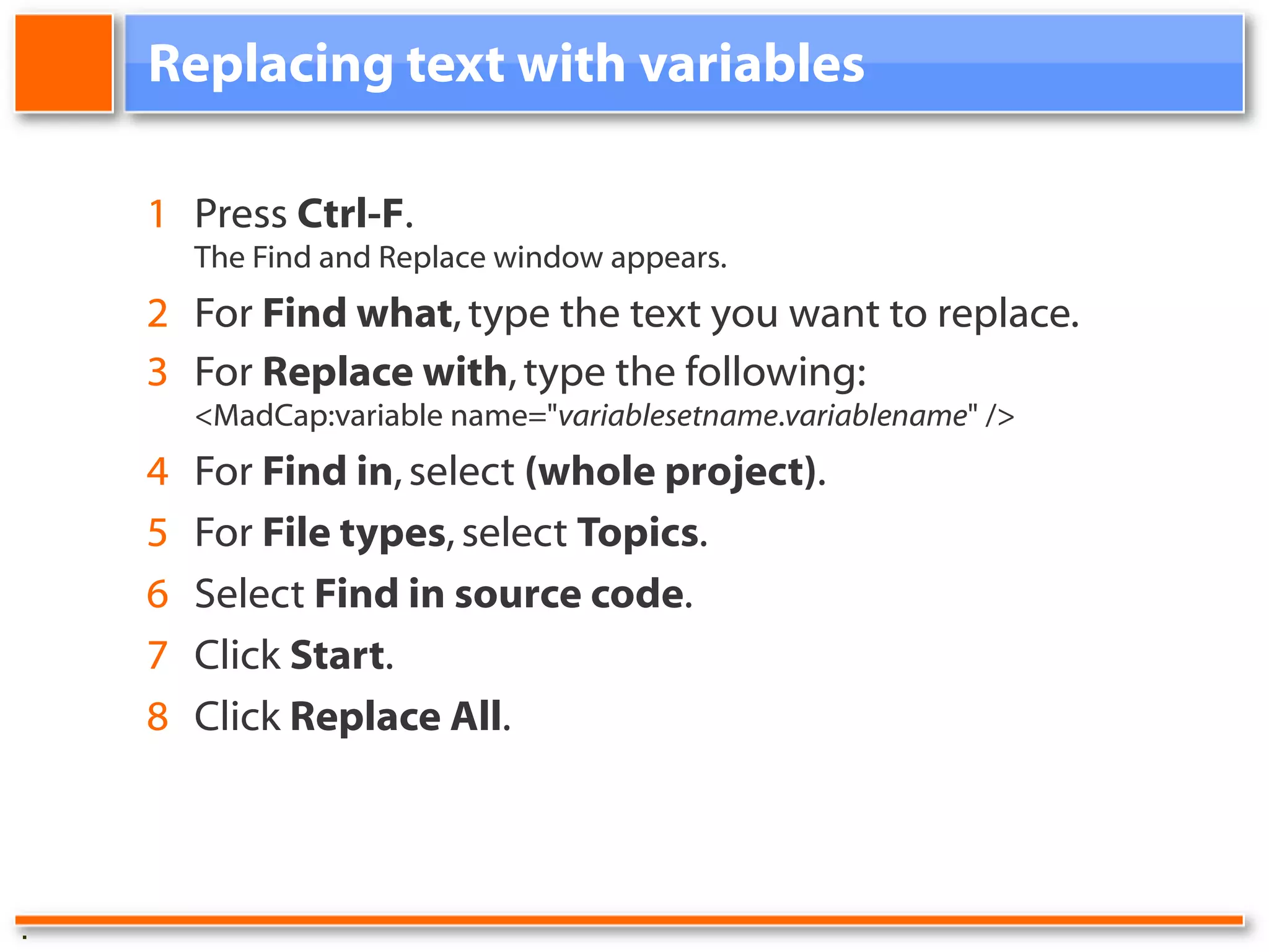 MadCap Flare Tips and Tricks - Scott DeLoach, ClickStart | PPT