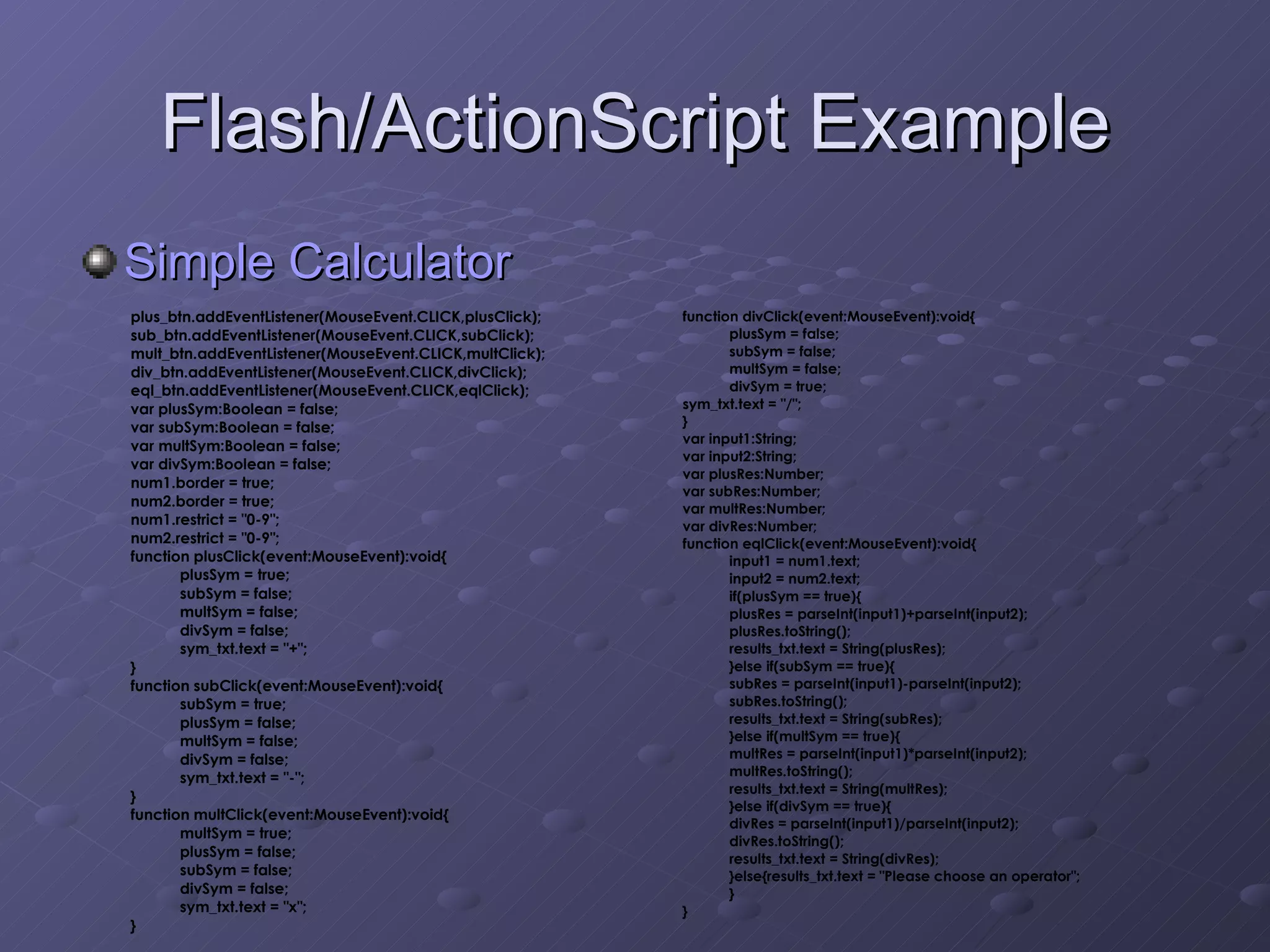 Flash/ActionScript | PPT