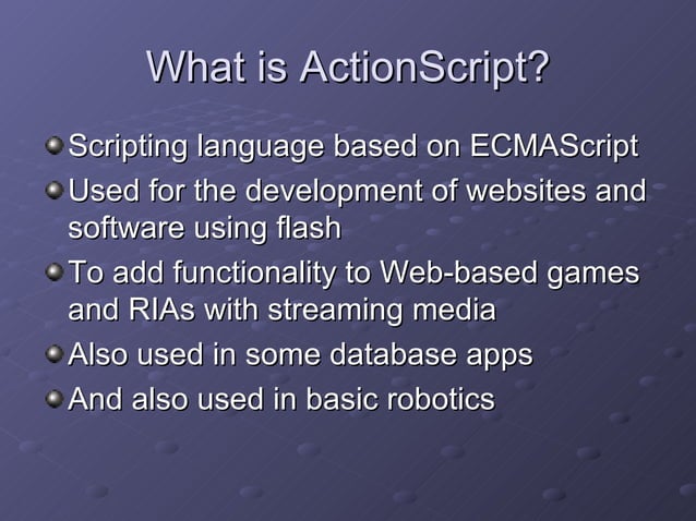 Flash/ActionScript | PPT