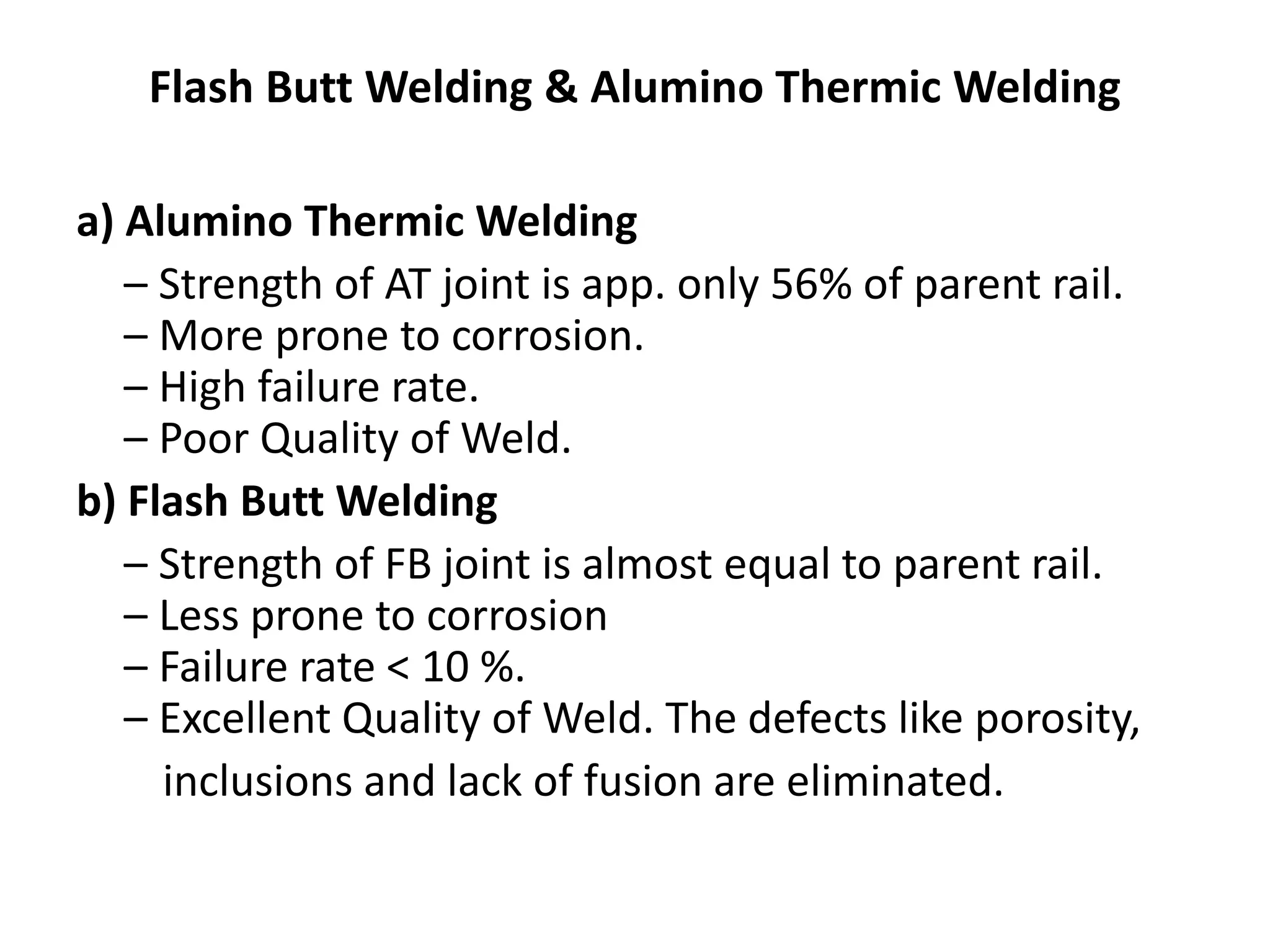 Flash butt welding of rails | PPTX