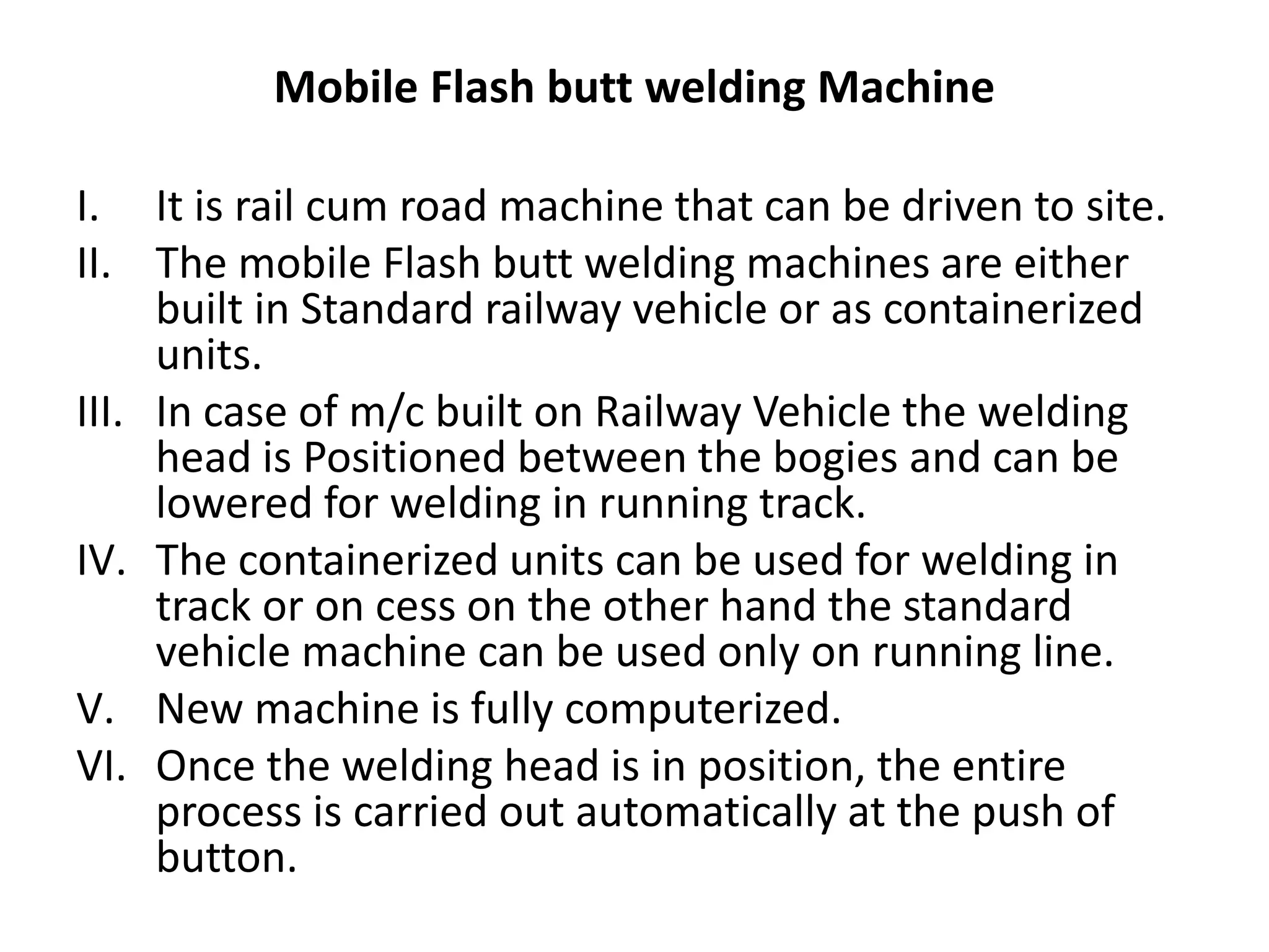 Flash butt welding of rails | PPTX