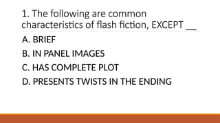 Flash-Graphic Fiction Powerpoint Presentation | PPTX