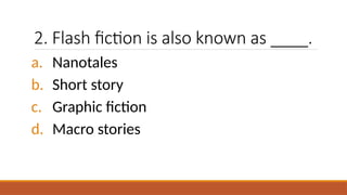 Flash-Graphic Fiction Powerpoint Presentation | PPTX