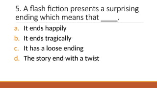 Flash-Graphic Fiction Powerpoint Presentation | PPTX