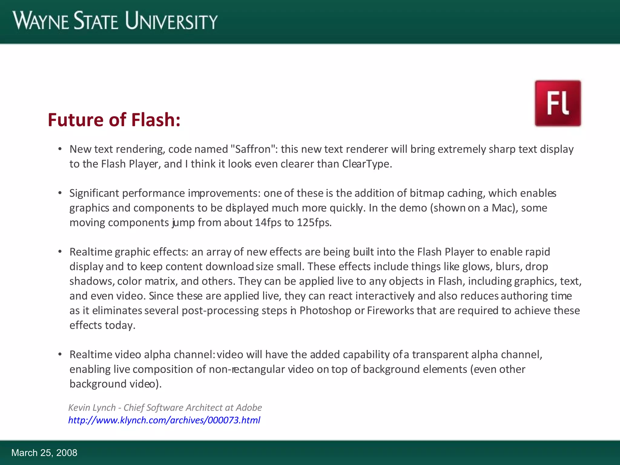 Flash is your Friend | PPT