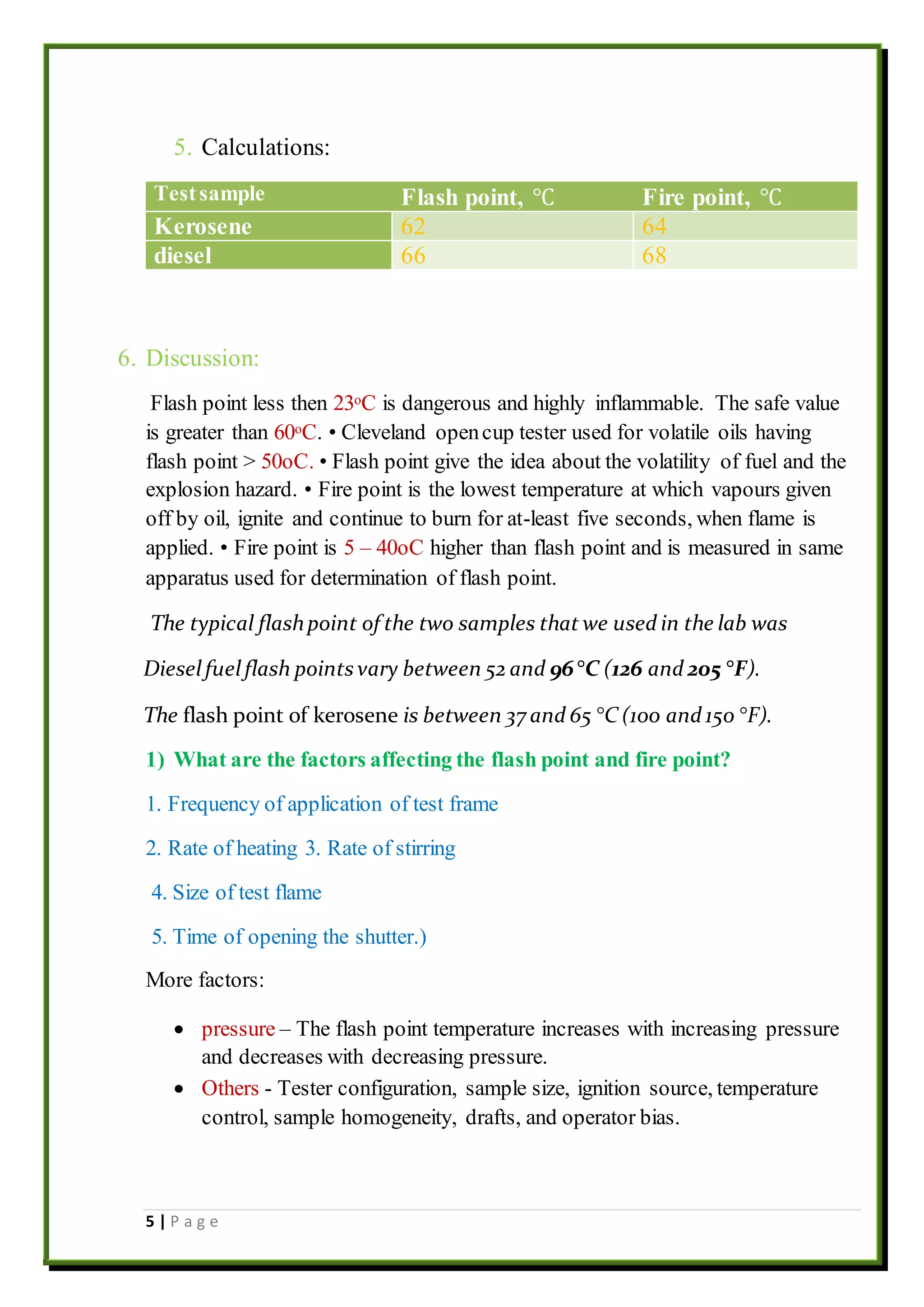 Flash point determination by-Diar Ismail | DOCX