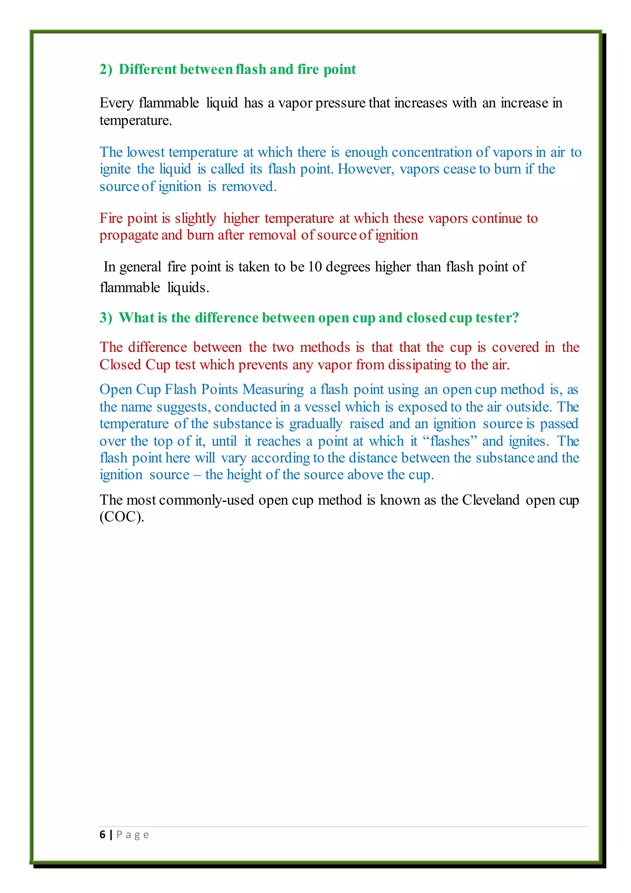 Flash point determination by-Diar Ismail | DOCX