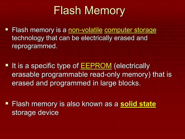 Flash Memory | PPTX