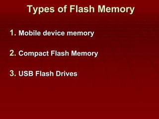 Flash Memory | PPTX