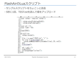 FlashAir IoT Hubで計測値・イメージをアップロード！ | PPT | Free Download