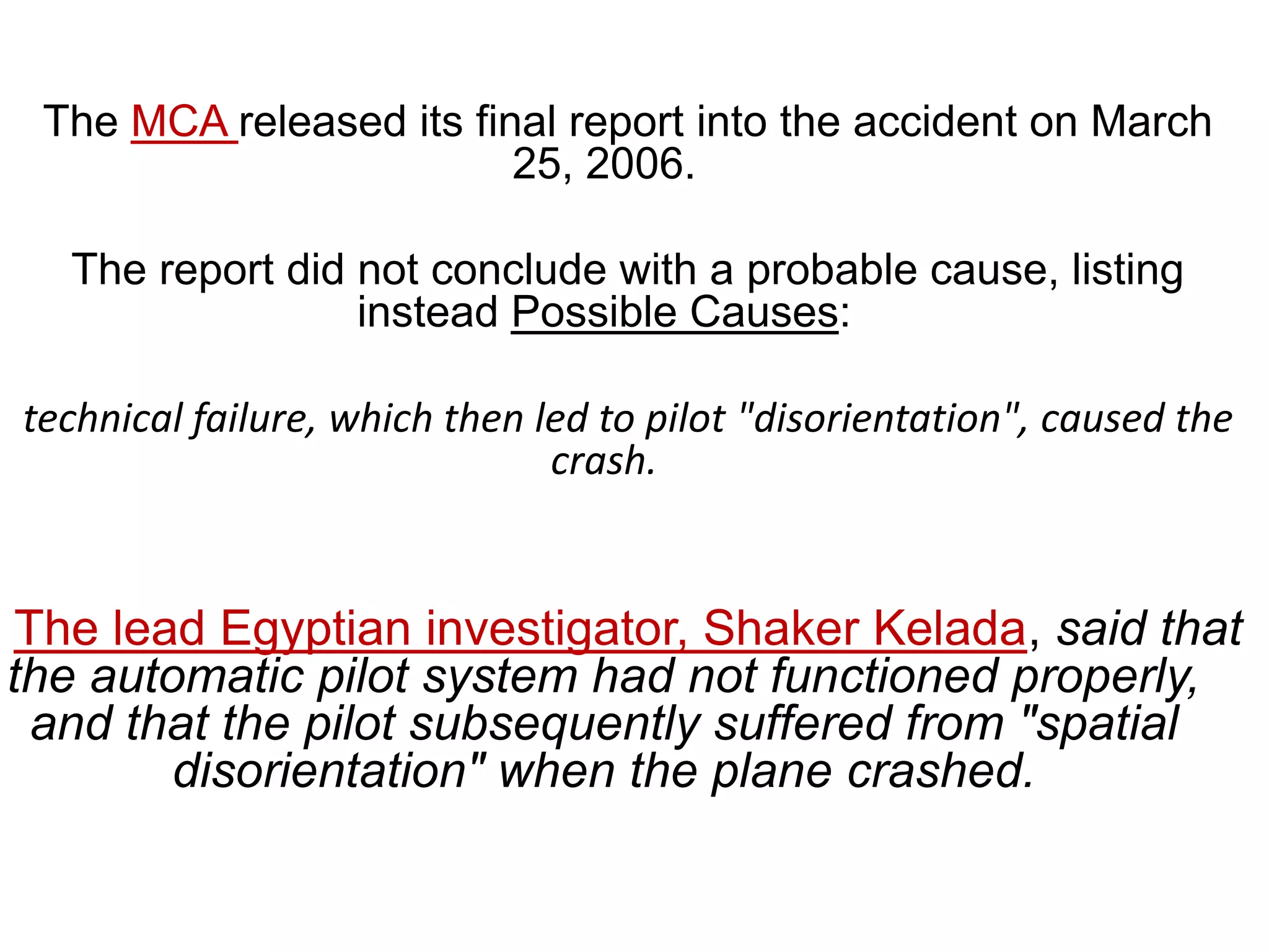 Flash airlines flight 604 | PPTX