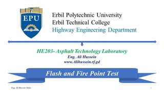 Flash and fire point test | PDF