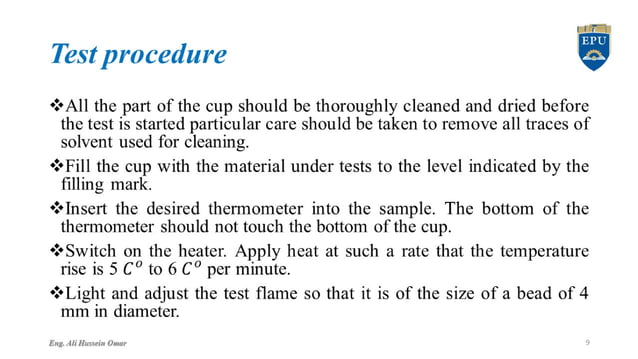 Flash and fire point test | PDF