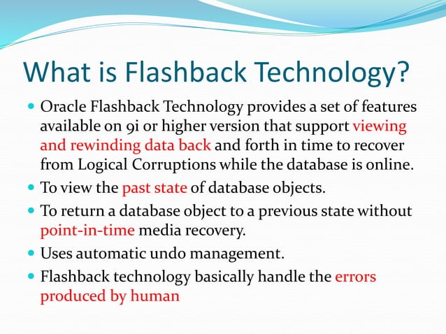 Flashback Technology by Sohaib | PPT