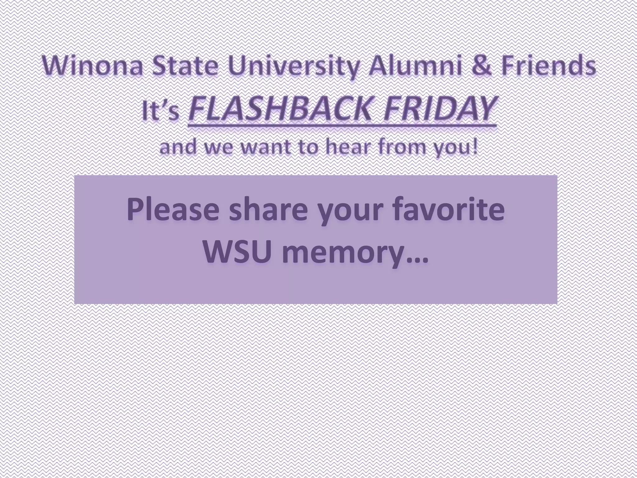 Flashback friday (test) | PPT