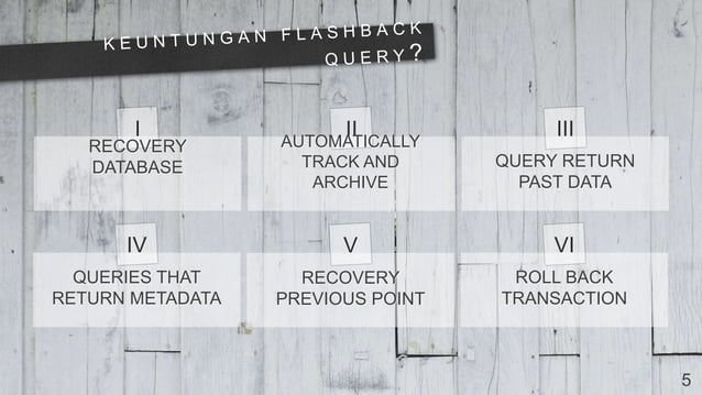 Flashback query pada oracle | PPT