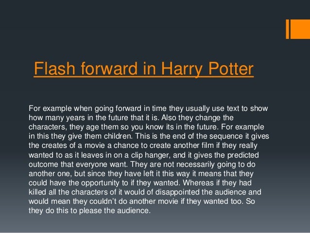 Flashbacks and flash forwards