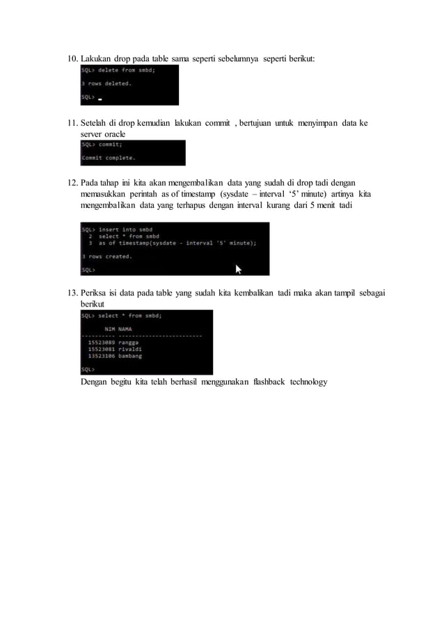 Flashback technology oracle | PDF
