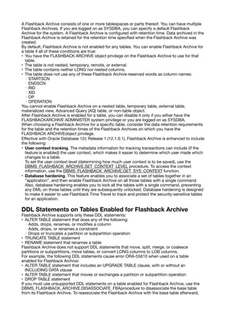 Flashback time travel vs Flash back Data Archive.pdf | Databases | Computer Software and ...