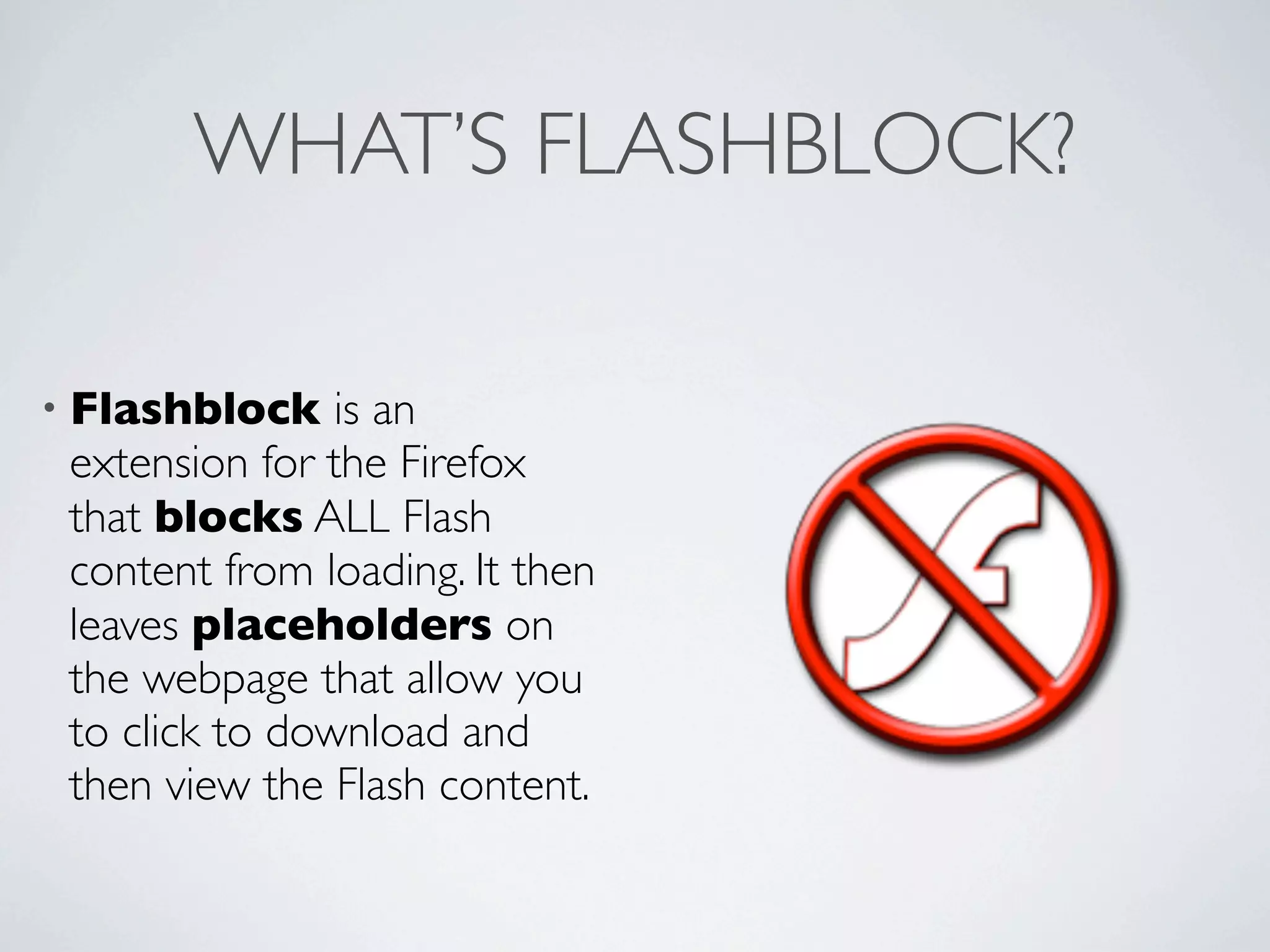 Porting Flashblock to Jetpack Platform (draft) | PDF | Browsers ...