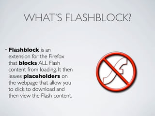 Porting Flashblock to Jetpack Platform (draft) | PDF | Browsers ...