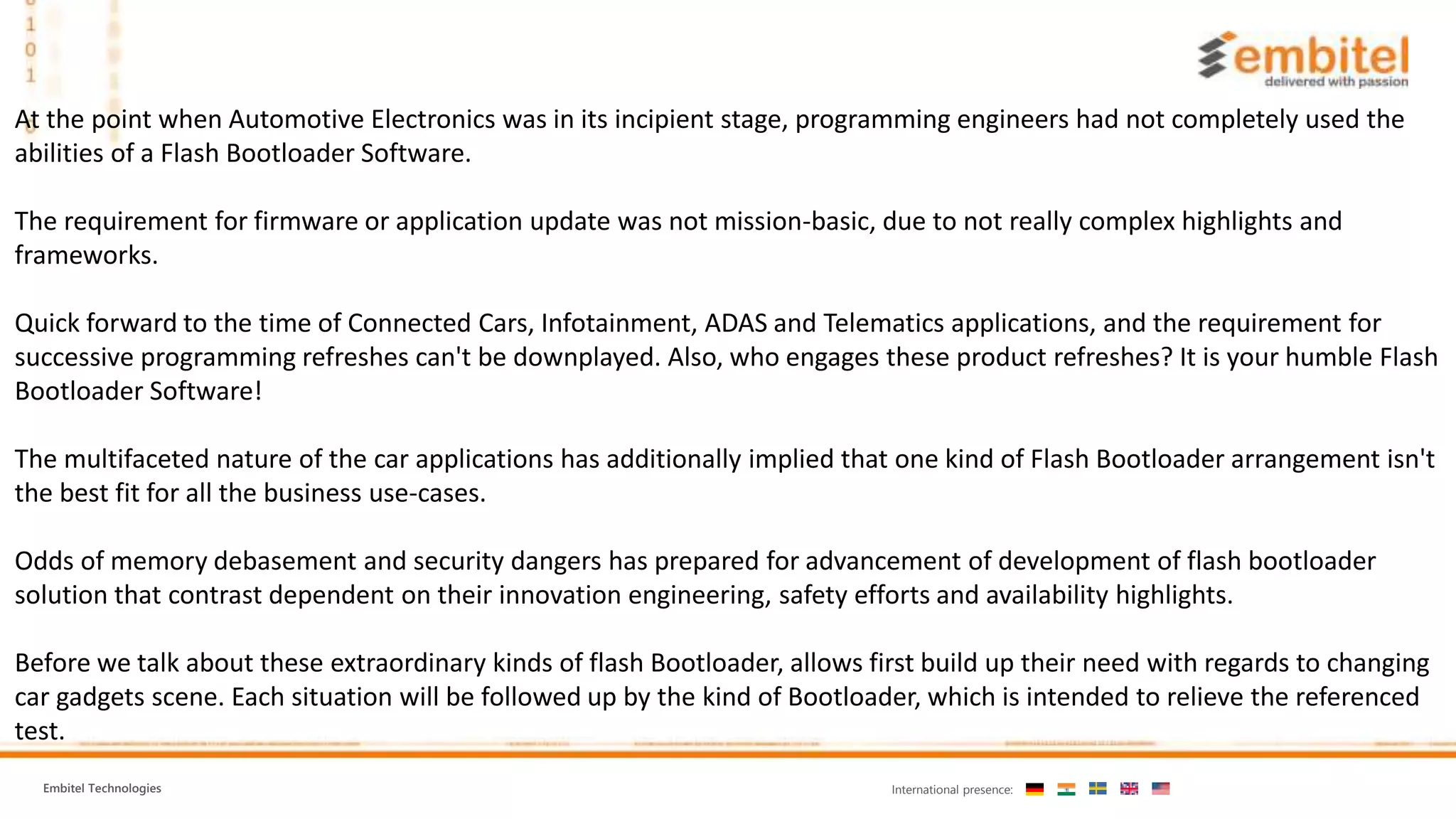 ECU Flashing: Flash Bootloaders that Facilitate ECU Reprogramming | PPTX