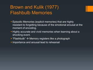 Flashbulb memories pp | PPTX