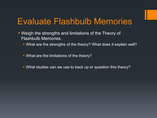 Flashbulb memories pp | PPTX | Cameras and Camcorders | Consumer ...