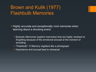 Flashbulb memories pp | PPTX