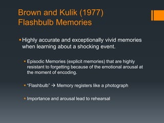 Flashbulb memories pp | PPTX