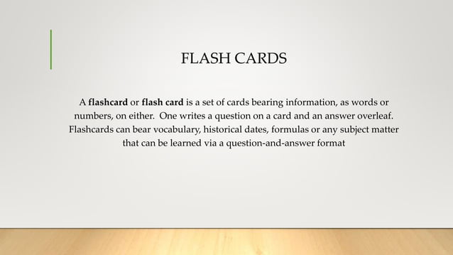 Flash card | PPT
