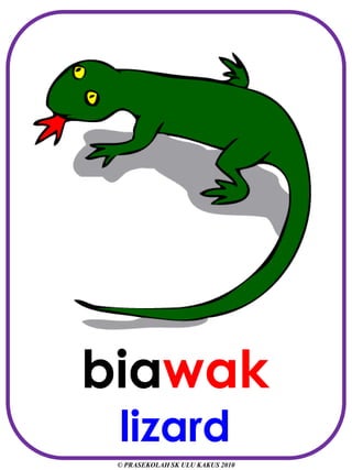 Flash card haiwan liar (bm & bi) | PDF