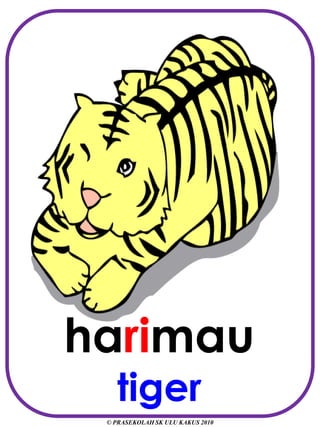 Flash card haiwan liar (bm & bi) | PDF
