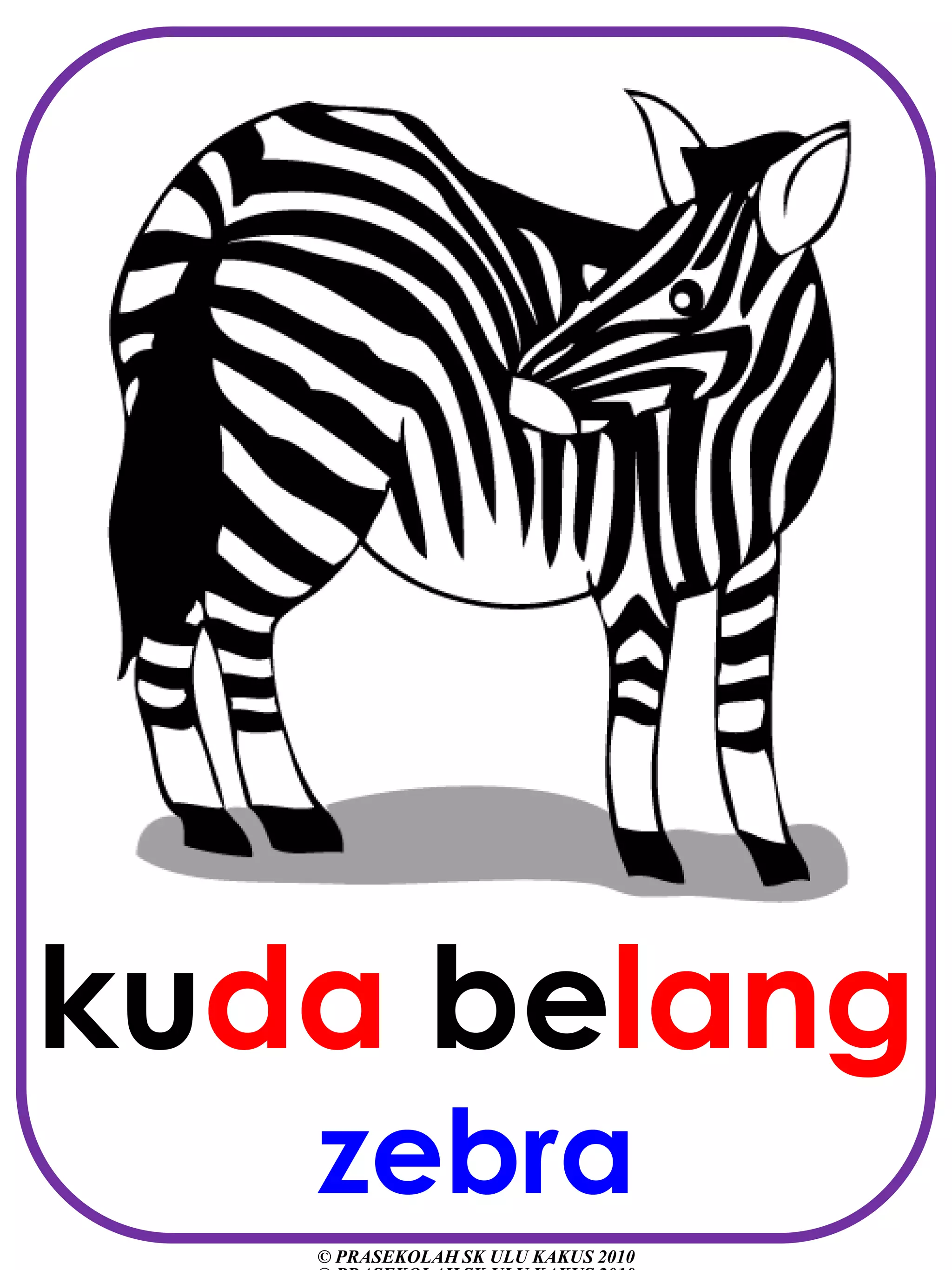 Flash card haiwan liar (bm & bi) | PDF