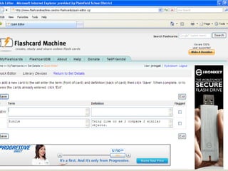 Flashcard Machine Ppt | PPT