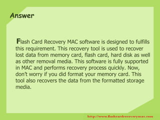 Flash card recovery mac | PPT | Operating Systems | Computer Software ...