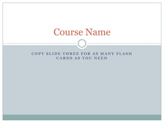 Flash Cards | PPTX